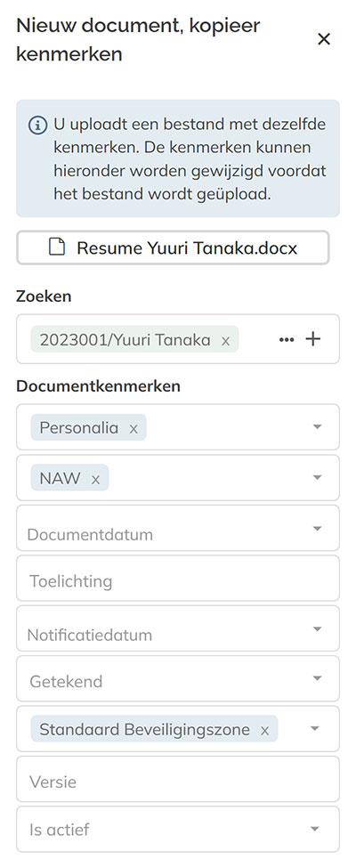 Documenten uploaden in Xtendis 7 – Home