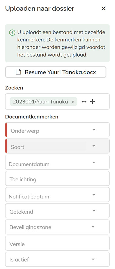 Documenten uploaden in Xtendis 7 – Home