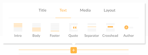 The components of a Digital article in Studio – Home