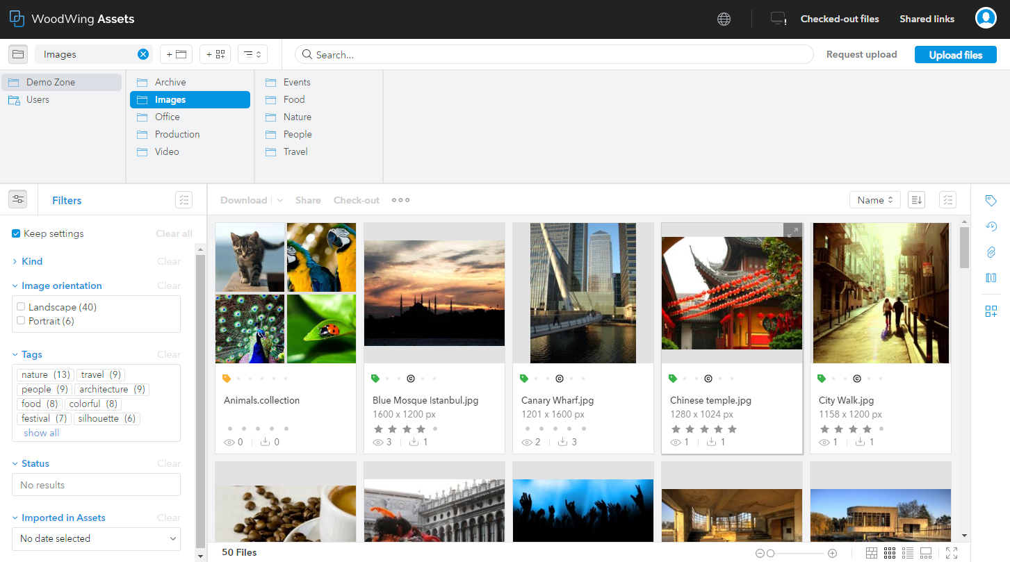 Installing demo files for Assets Server – Home
