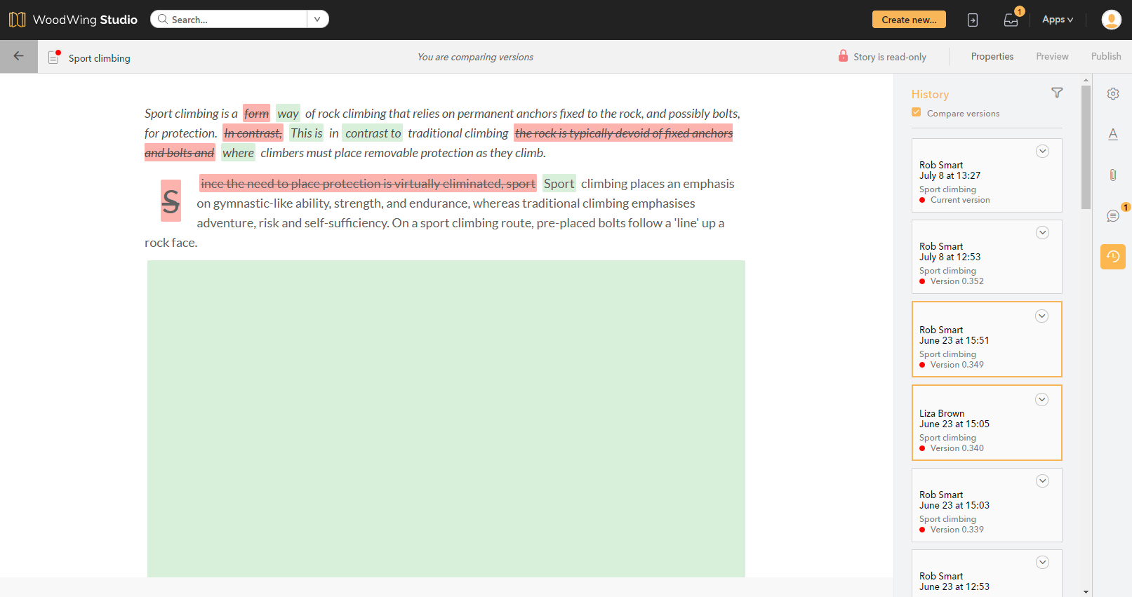 Working with Digital articles in Studio – Home